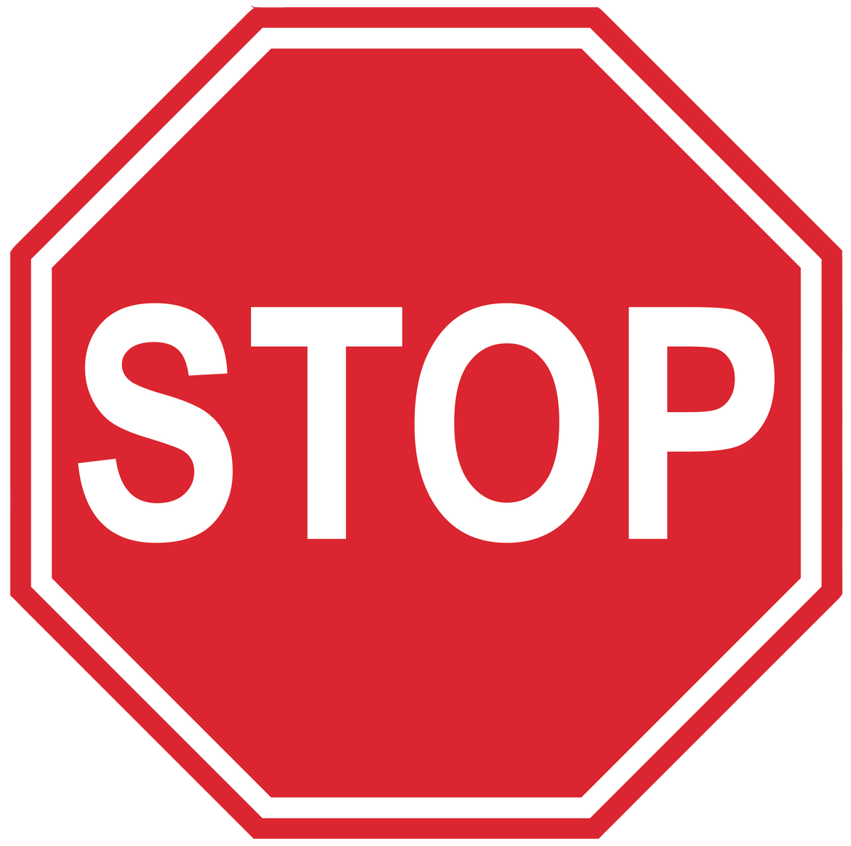 Stop Sign, Laminated Aluminum Sign- 24" Octagon – Graphical Warehouse